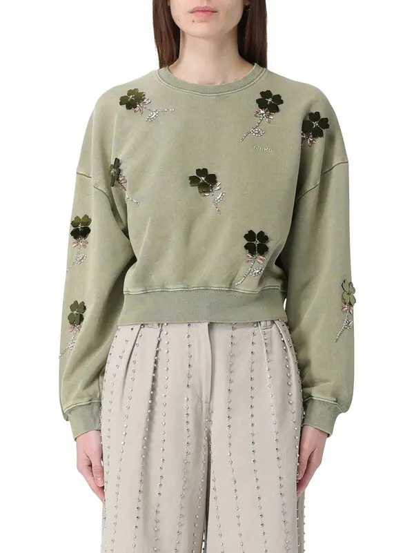 Pinko Embellished Sweatshirt - Green