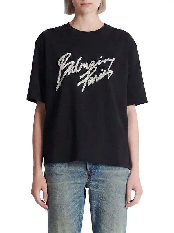 Balmain Logo T-shirt - Black