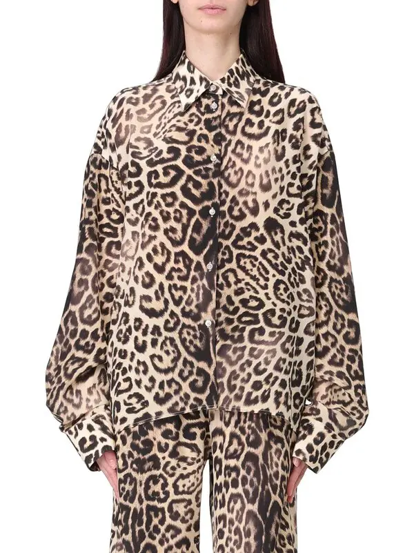 Ermanno Scervino Leopard Print Shirt - Brown
