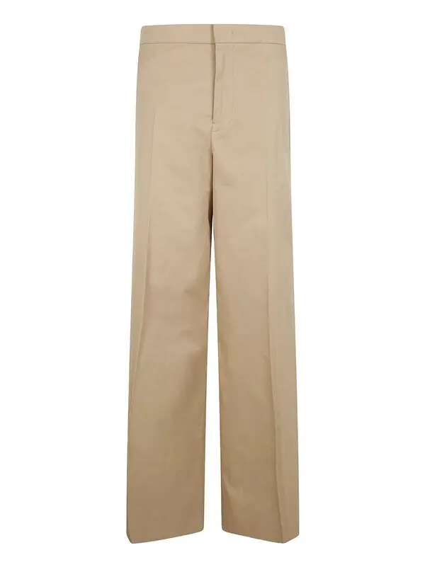 JIL SANDER Wide Leg Trousers - Sand