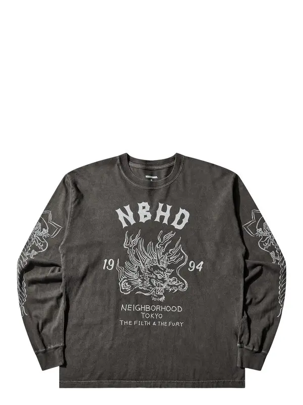 NEIGHBORHOOD Long-sleeve 14 Tee - Black