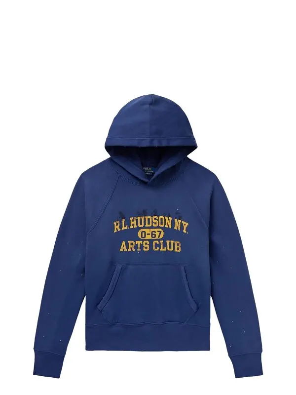Polo Ralph Lauren Vintage Fleece Arts Club Hoodie - Blue