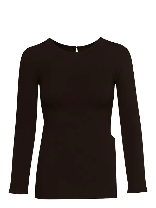 PEPA POMBO Bora Side-slit Top - Brown