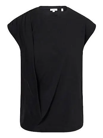 Vince Relaxed Sleeveless Cotton-jersey Top - Black