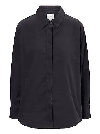 Vince Corduroy Oversized Cotton Shirt - Graphite