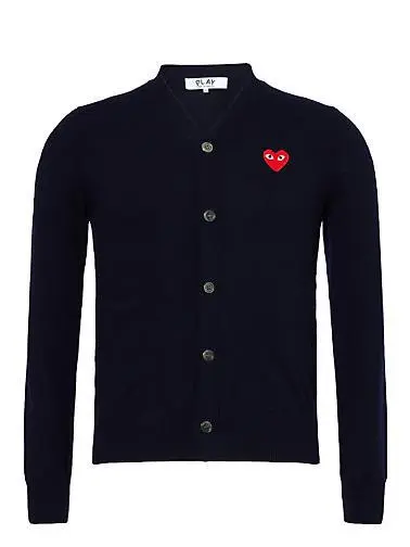 Play Comme Des Garcon Cdg Knit Cardigan - Navy