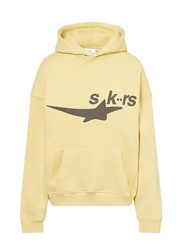 SISTERS & SEEKERS Graphic-print Cotton-jersey Hoody - Straw