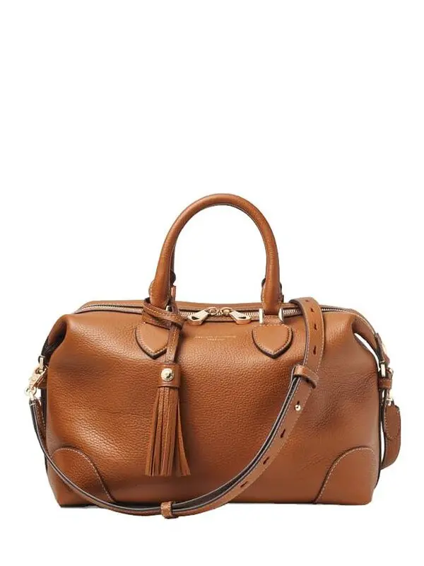 ASPINAL OF LONDON Hudson Bag In Milled Pebble - Tan