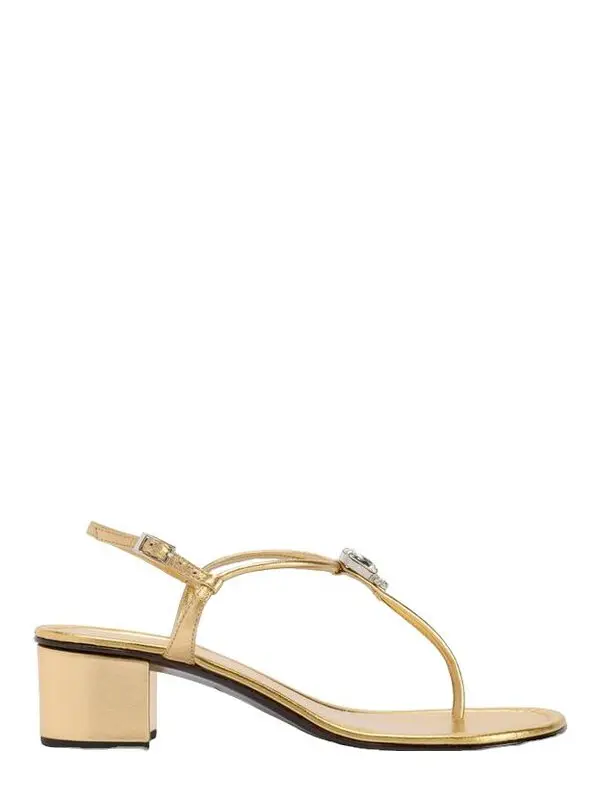 GIUSEPPE ZANOTTI Maeeve 40 Thong Sandals - Gold