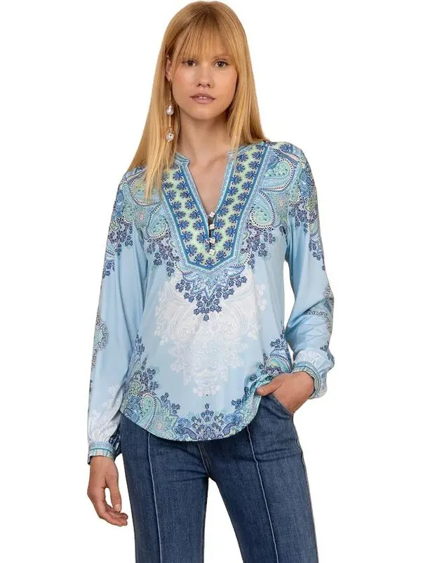 Hale Bob Azaria Jersey Top - Blue