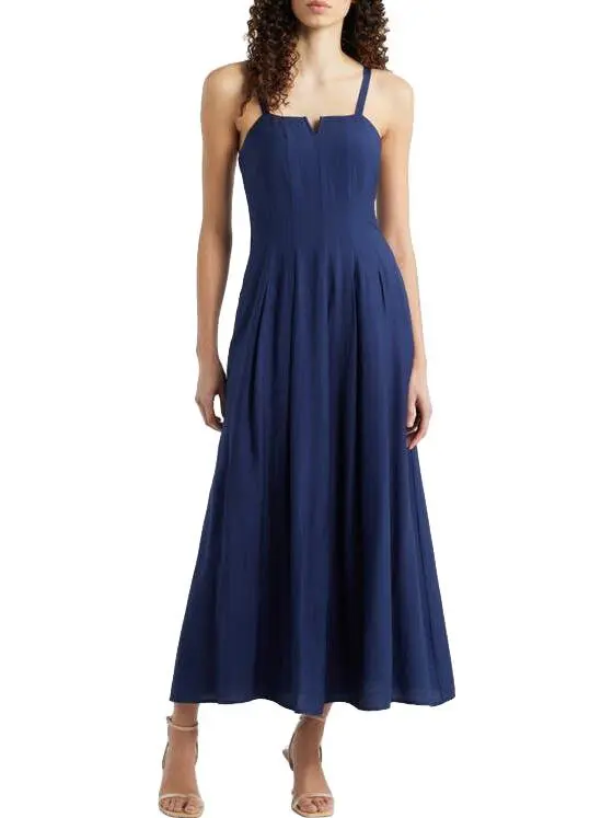 CIEBON Carisa Sleeveless Flare Maxi Dress - Navy