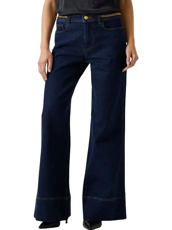 MARCIANO Alyssa Wide-leg Jeans - Blue/yellow Tint