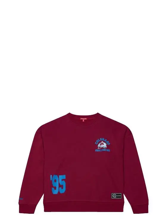 Mitchell & Ness Colorado Avalanche Crewneck Sweatshirt - Maroon