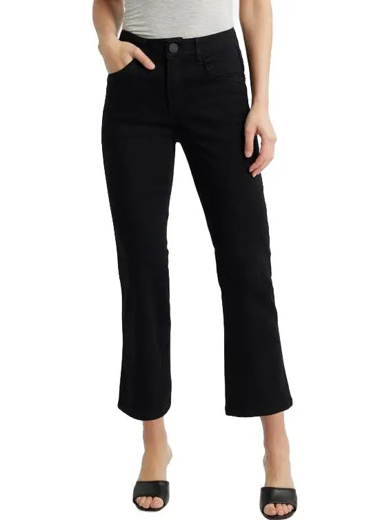 Wit & Wisdom High Waist Ankle Bootcut Jeans - Black