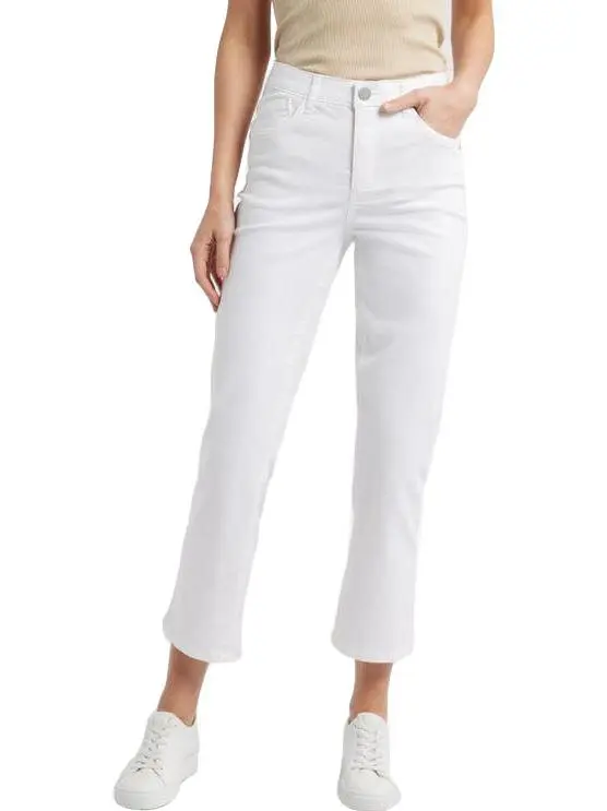 Wit & Wisdom Bennett High-waist Bootcut Ankle Jeans - Optic White