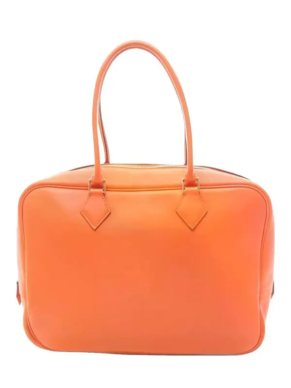 Hermès 1998 32 Plume Clemence Leather Tote - Orange