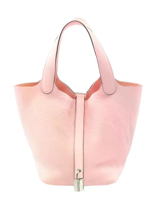 Hermès 2021 Picotin Lock Pm Leather Tote Bag - Pink