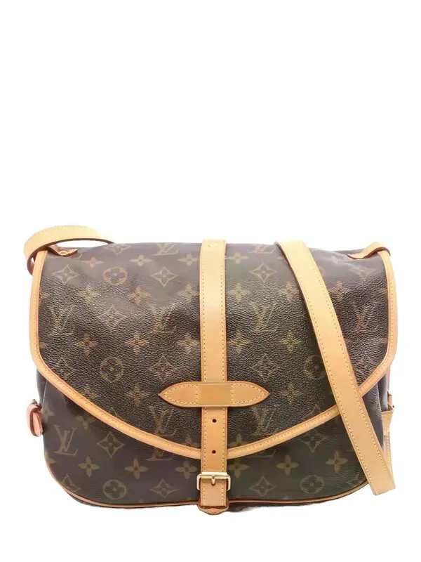 LOUIS VUITTON 2005 30 Saumur Monogram Shoulder Bag - Brown