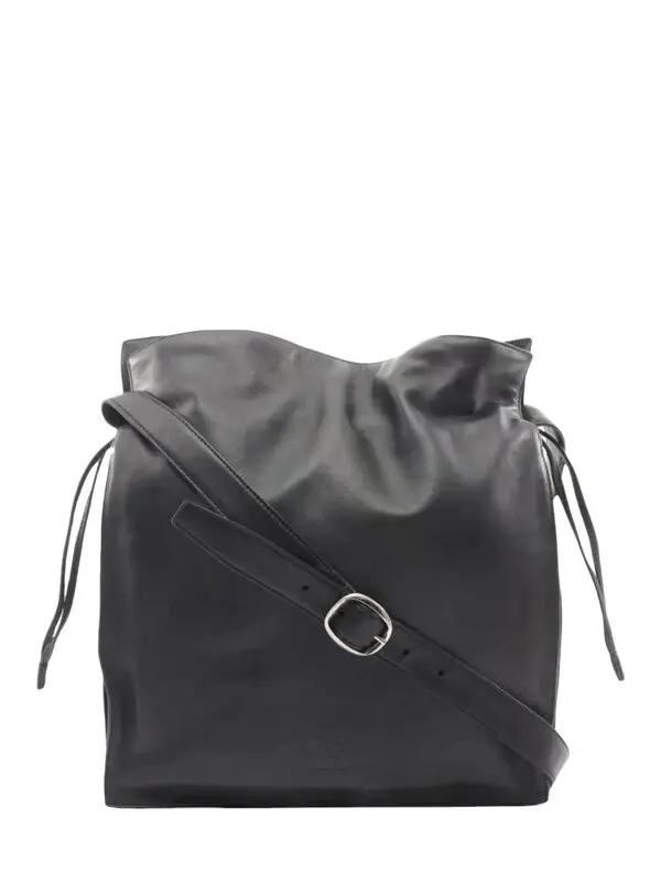Loewe 2000s Flamenco Leather Shoulder Bag - Black