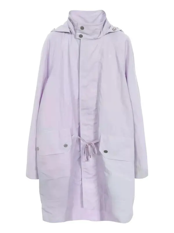 Hermès Drawstring Hooded Coat - Purple
