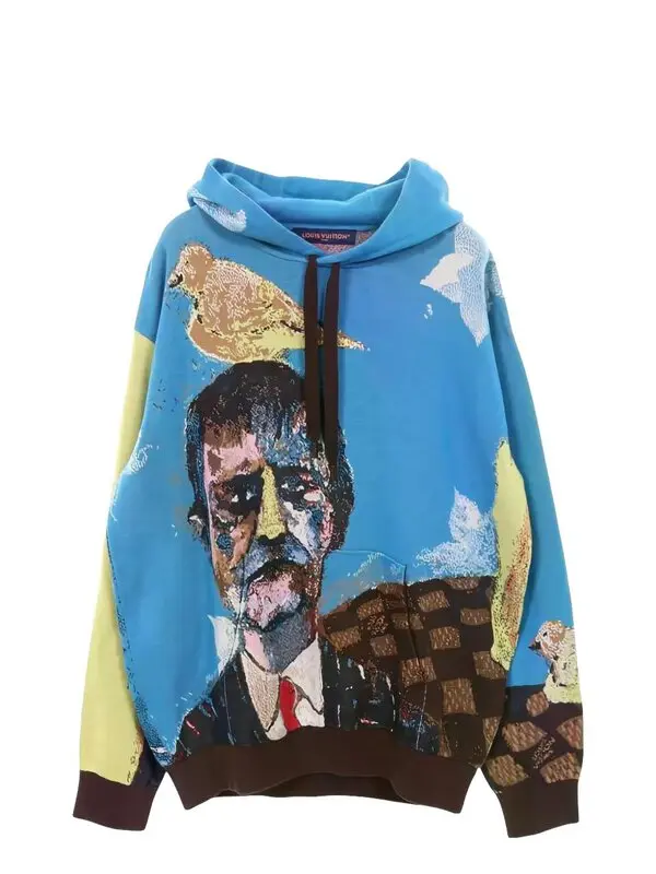 LOUIS VUITTON 2010s Graphic Hoodie - Blue