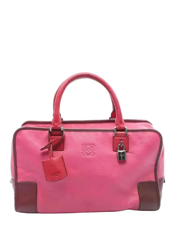 Loewe 2000s Amazona 36 Leather Tote Bag - Pink