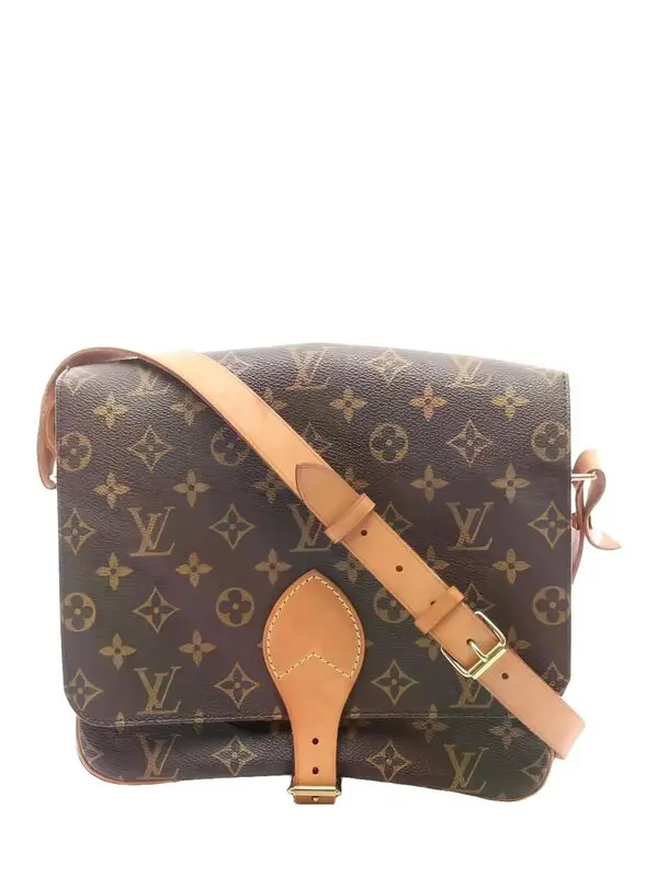 LOUIS VUITTON 2000s Gm Cartesier Monogram Shoulder Bag - Brown