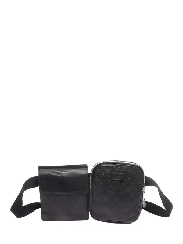 Gucci 2000s Sima Double Pouch Belt Bag - Black