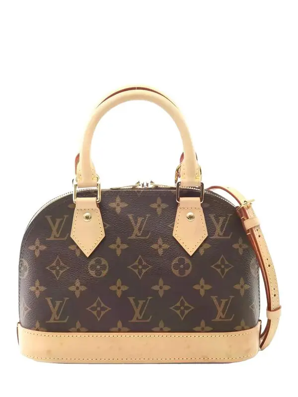 LOUIS VUITTON Alma Bb Monogram Tote Bag - Brown