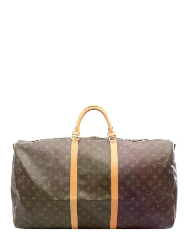 LOUIS VUITTON 2002 60 Keepall Bandouliere Tote - Brown