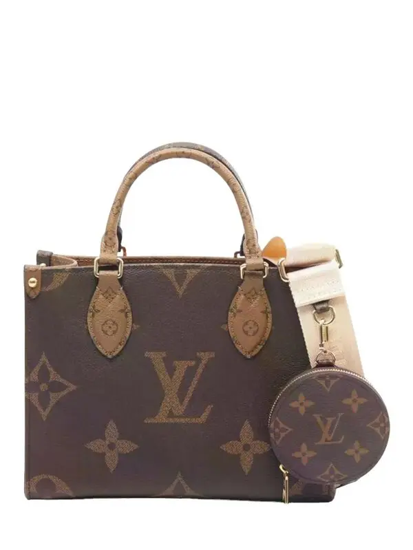LOUIS VUITTON Pm On-the-go Monogram Reverse Tote Bag - Brown