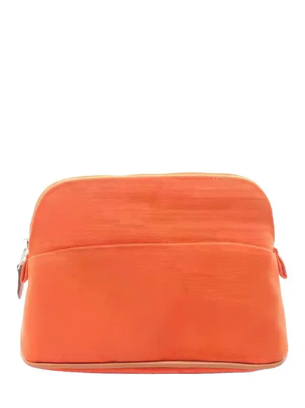 Hermès 2010s Bolide Canvas Pouch - Orange