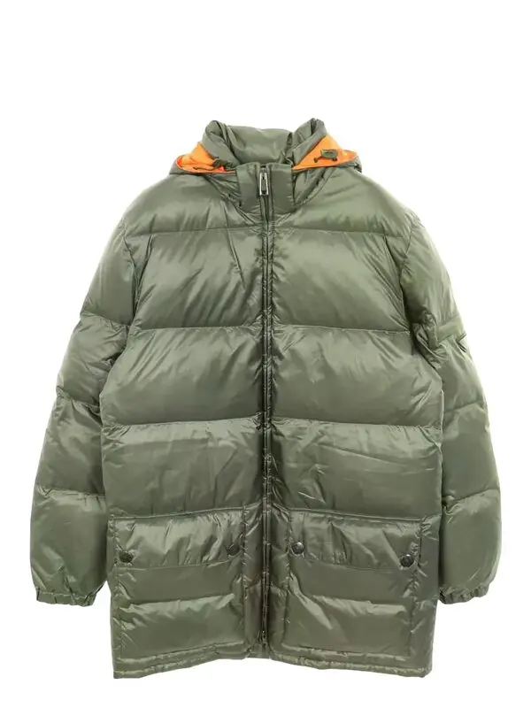 Prada 2000s Logo-plaque Down Jacket - Green