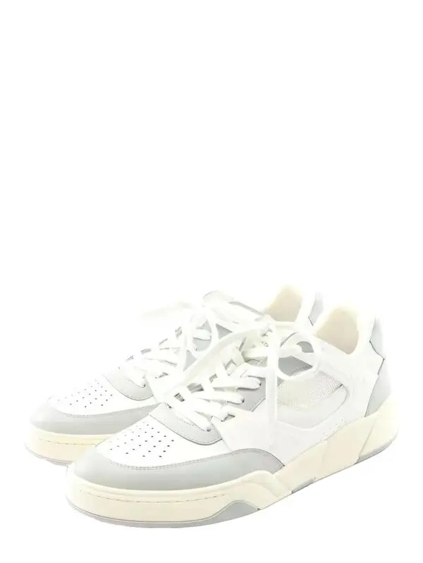 Celine Triomphe Leather Sneakers - White