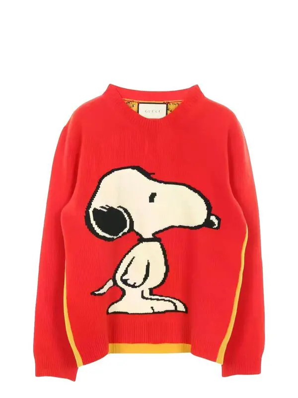 Gucci X Peanuts Snoopy Tiger-pattern Sweater - Red