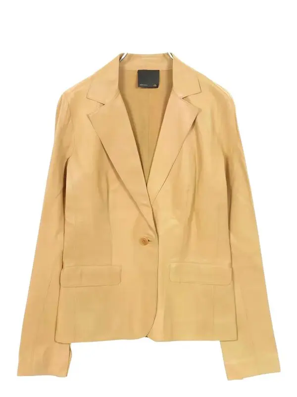 Fendi 2010s Single-breasted Leather Blazer - Neutrals