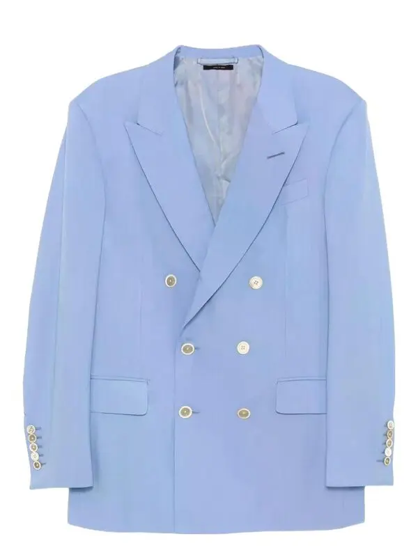 TOM FORD Double-breasted Blazer - Blue