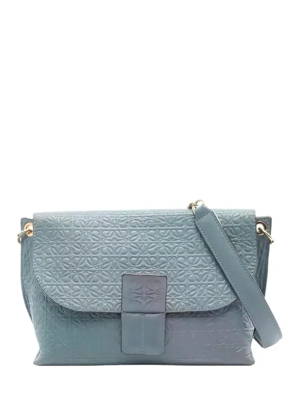 Loewe 2000s Avenue Anagram Shoulder Bag - Blue