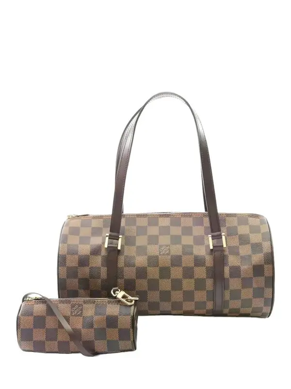 LOUIS VUITTON 2004 30 Papillon Damier Barrel Tote - Brown