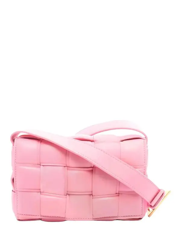 Bottega Veneta Cassette Intrecciato Shoulder Bag - Pink