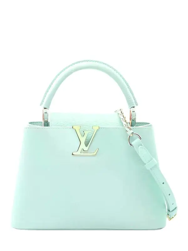 LOUIS VUITTON 2021 Capucines Bb Taurillon-leather Handbag - Blue