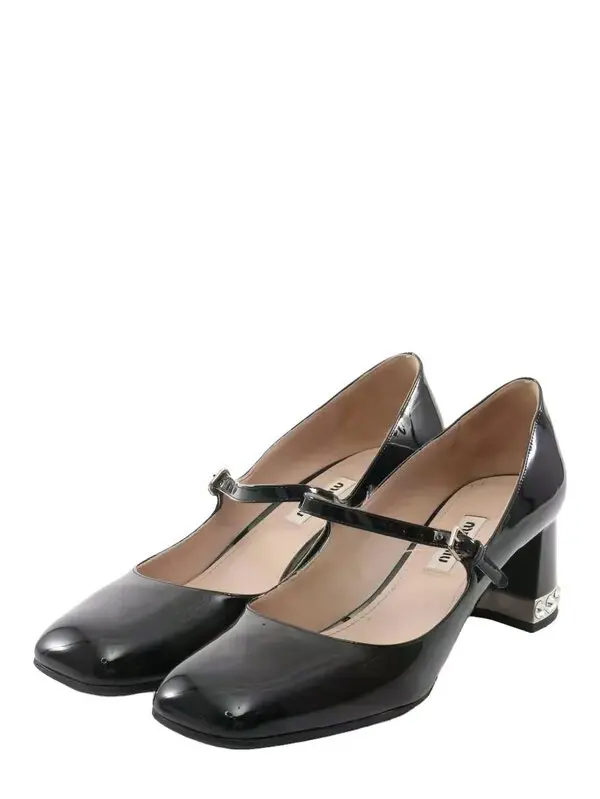 Miu Miu 2010s Mary Jane Square-toe Pumps - Black