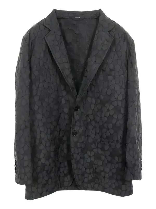 Hermès Floral-pattern Blazer - Black