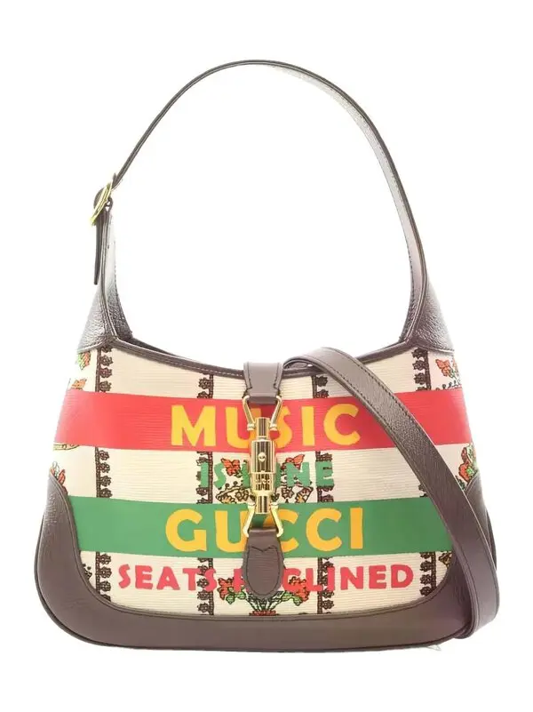 Gucci 2010s Jackie 1961 Canvas Shoulder Bag - Neutrals