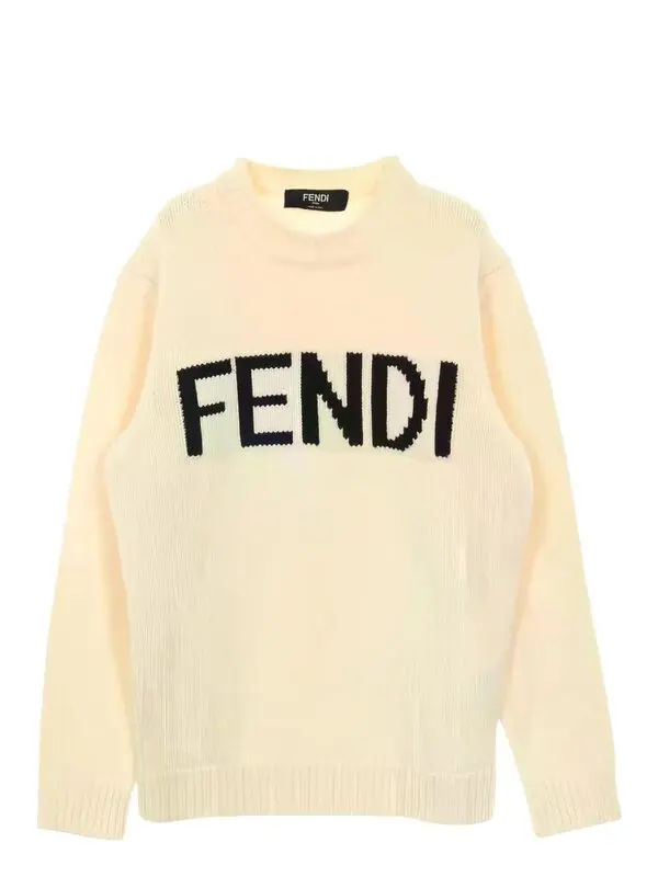 Fendi 2000s Logo Sweater - Neutrals