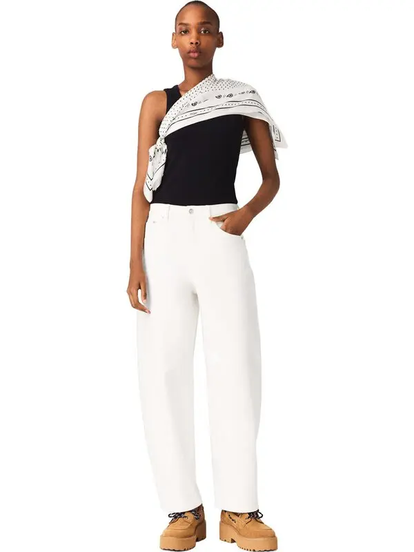 Maje High-waisted Balloon Jeans - White