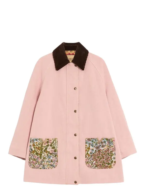Valentino Garavani Cotton-linen Denim Jacket - Pink