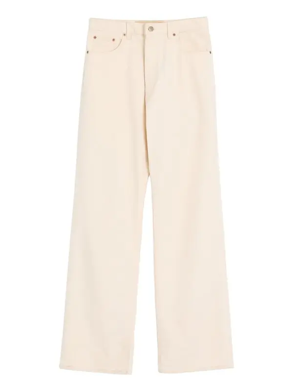 Valentino Garavani Mid-rise Wide-leg Jeans - Ivory