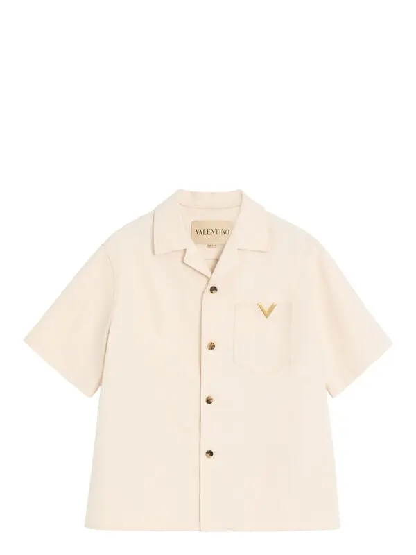 Valentino Garavani Denim V-logo Shirt - Ivory