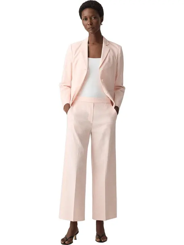 Theory Classic Straight Pull-on Pant - Warm Pink